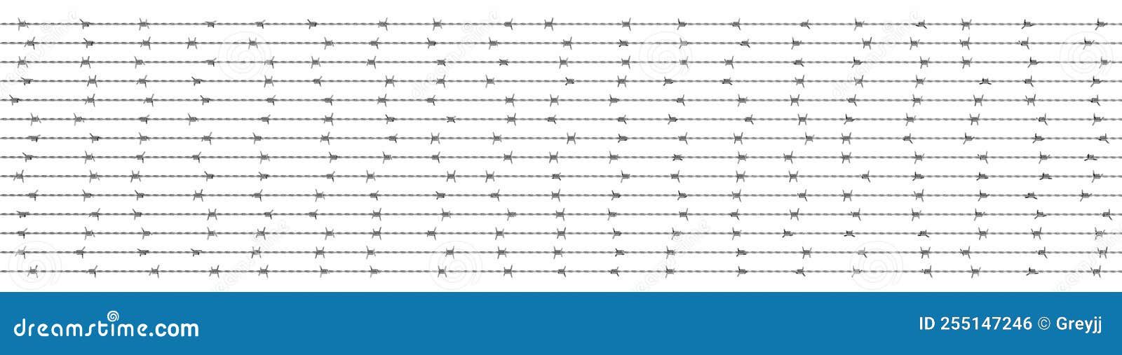 Rows of Barbed Wire. 3D Illustration Stock Illustration - Illustration ...