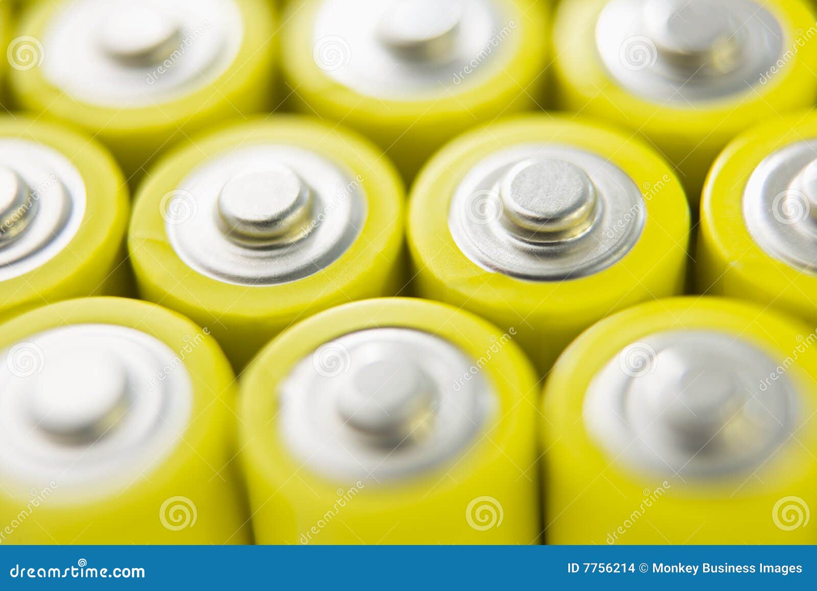 Rows of Batteries stock photo. Image of energy, yellow - 7756214