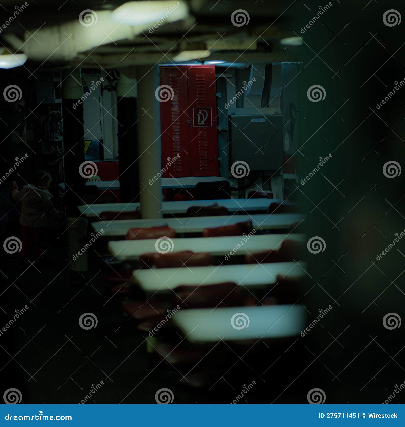 Rows of Beds and Boxes that are Sitting on a Table Stock Illustration ...