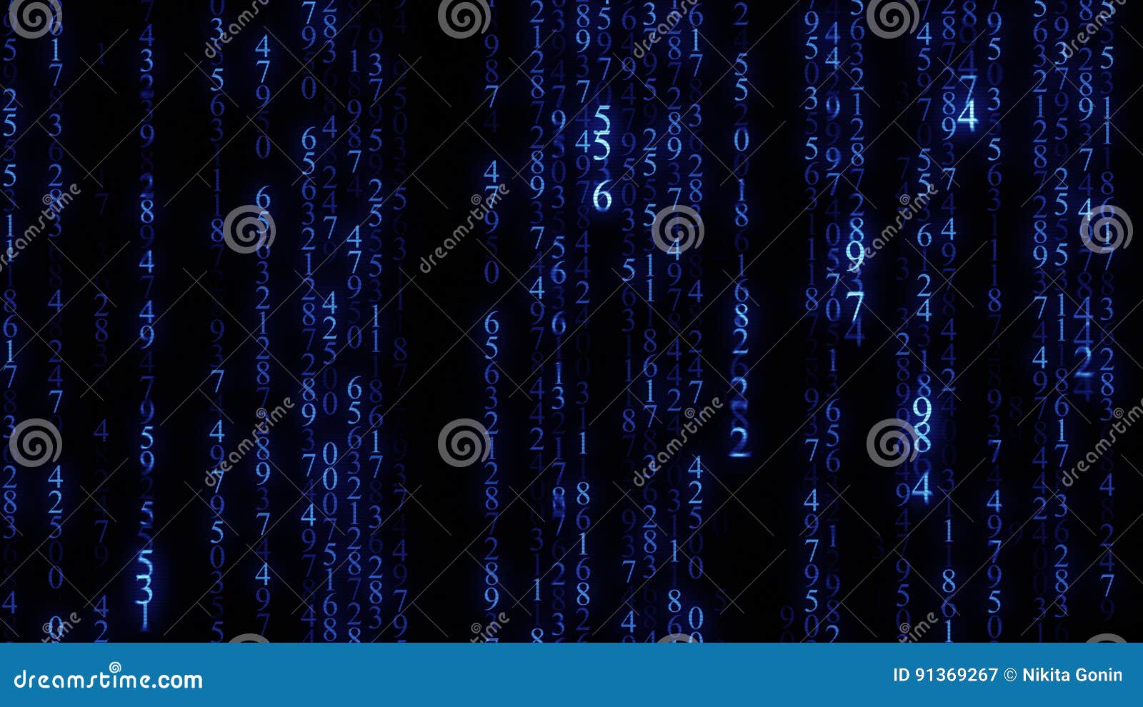 Rows of blue digital code stock illustration. Illustration of abstract ...