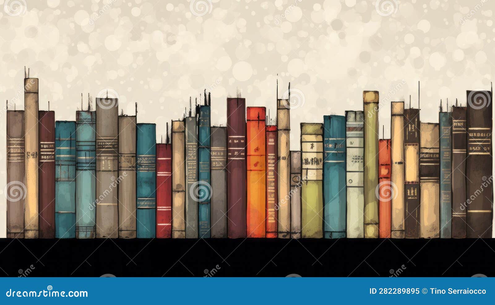 Rows of Books Background for a Slide Deck,generated with AI. Stock ...