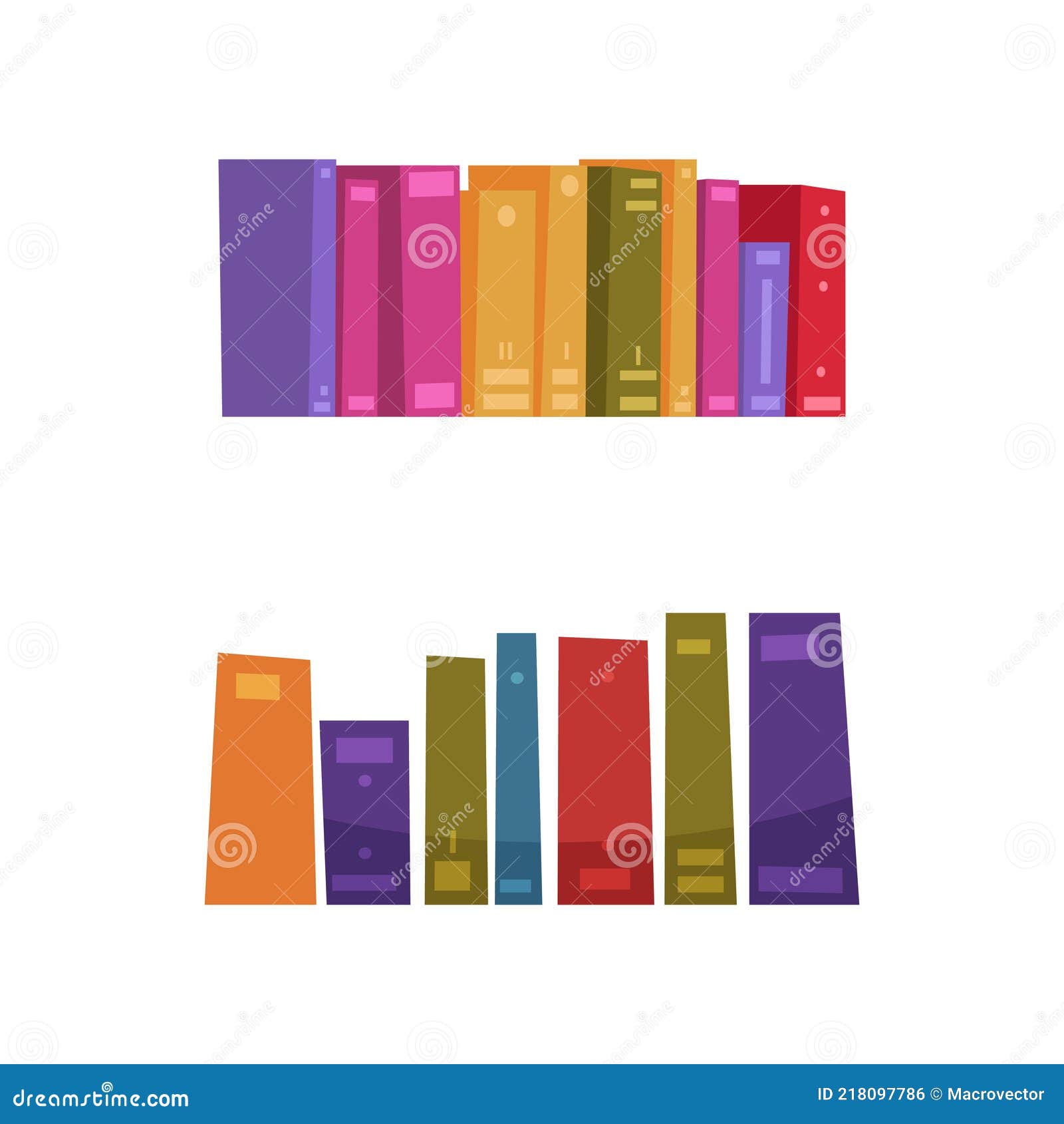 Rows of Books Composition stock vector. Illustration of clipart - 218097786