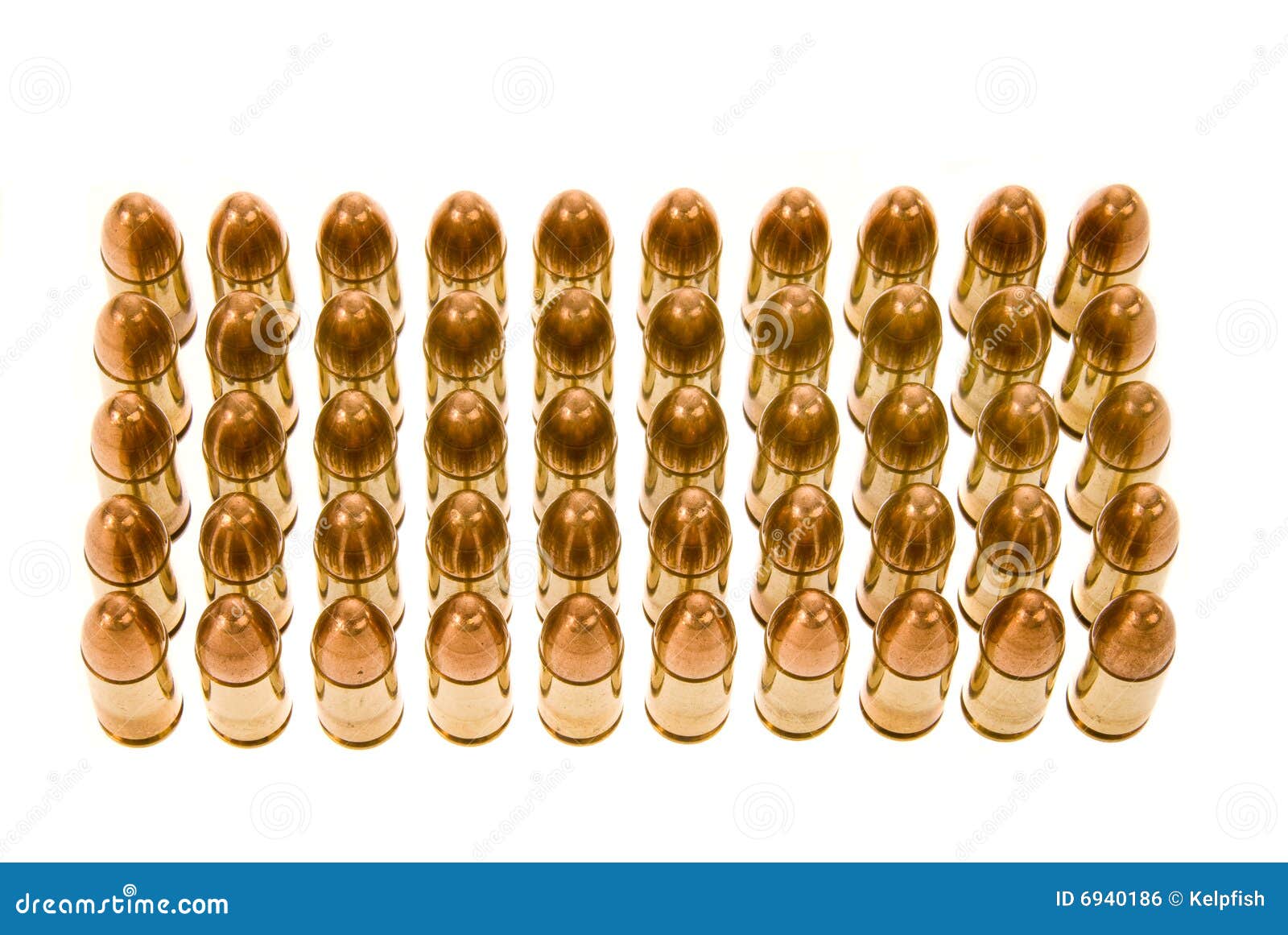 Rows of bullets stock photo. Image of horizontal, caliber - 6940186