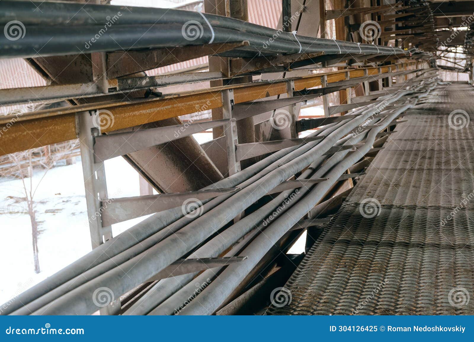 Rows of Cable on a Cable Overpass Stock Image - Image of construction ...