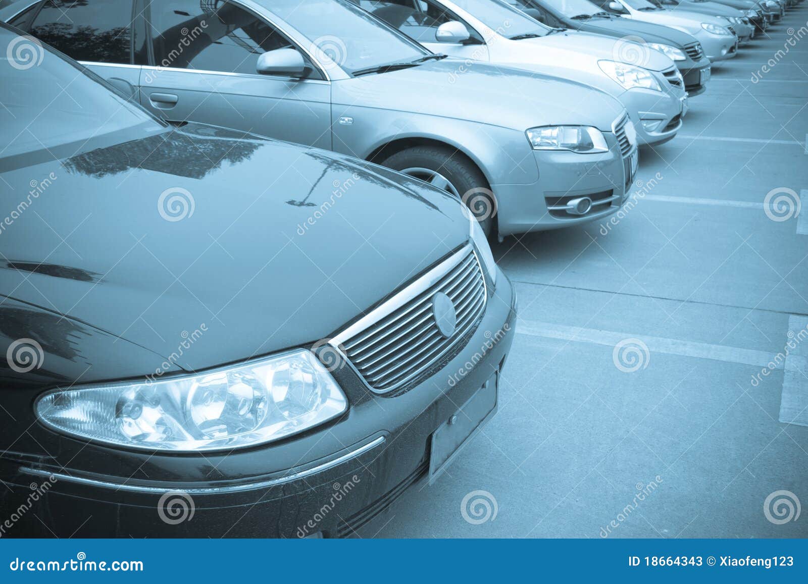 Rows of cars stock image. Image of parking, view, vehicle - 18664343