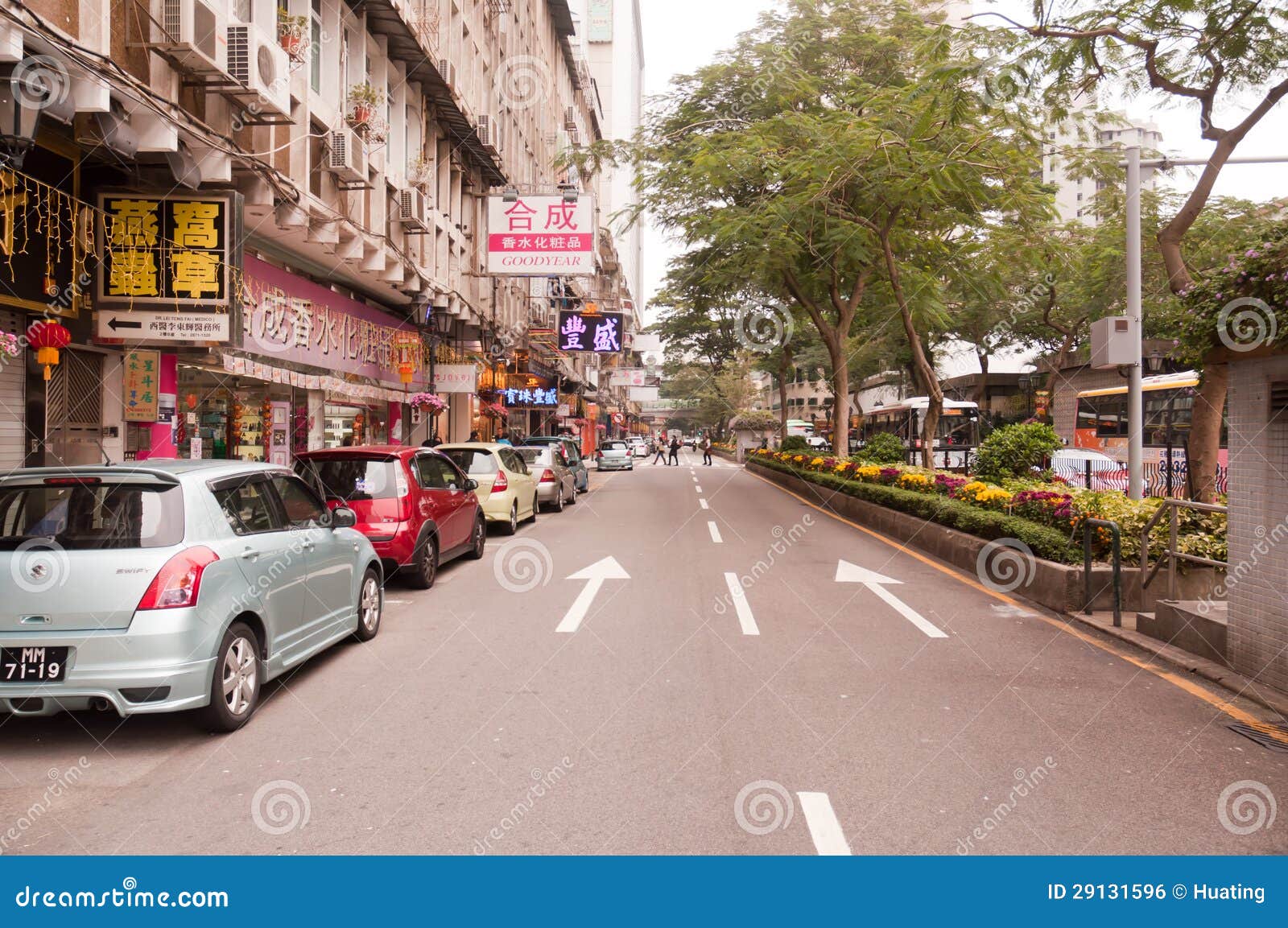 Rows of Cars Parking at Roadside in Macao Editorial Photo - Image of ...