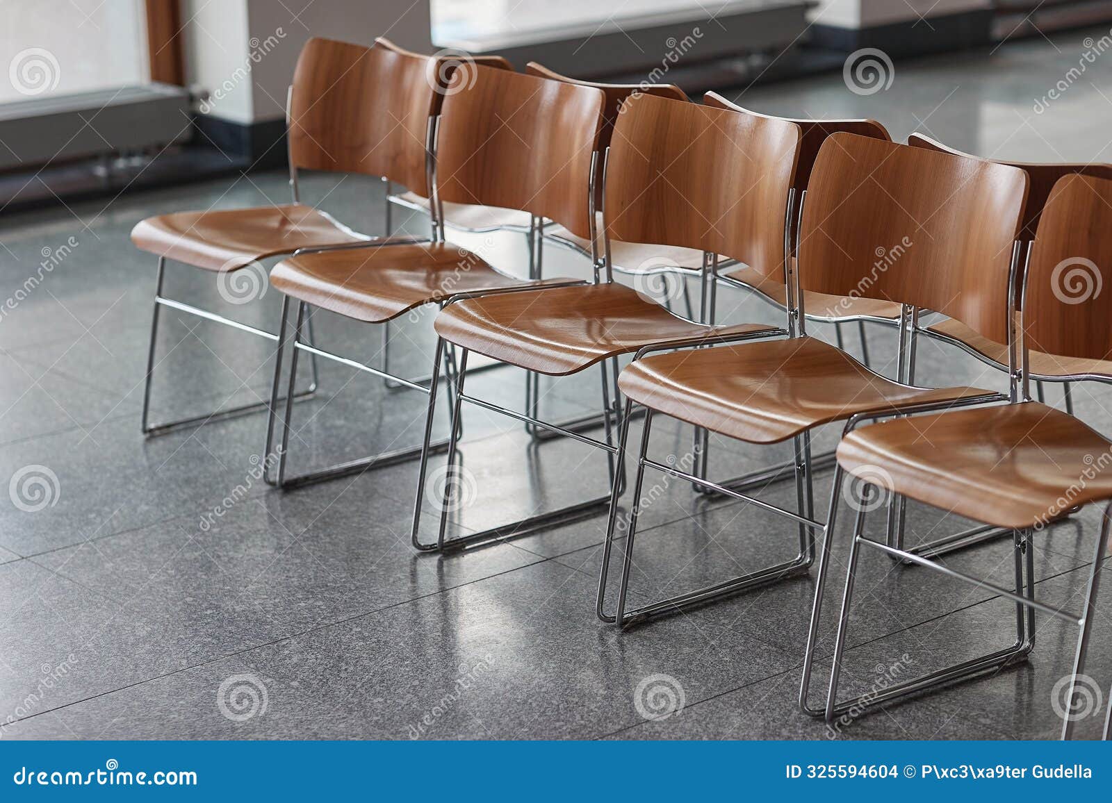 Rows of Chairs stock photo. Image of audience, event - 325594604