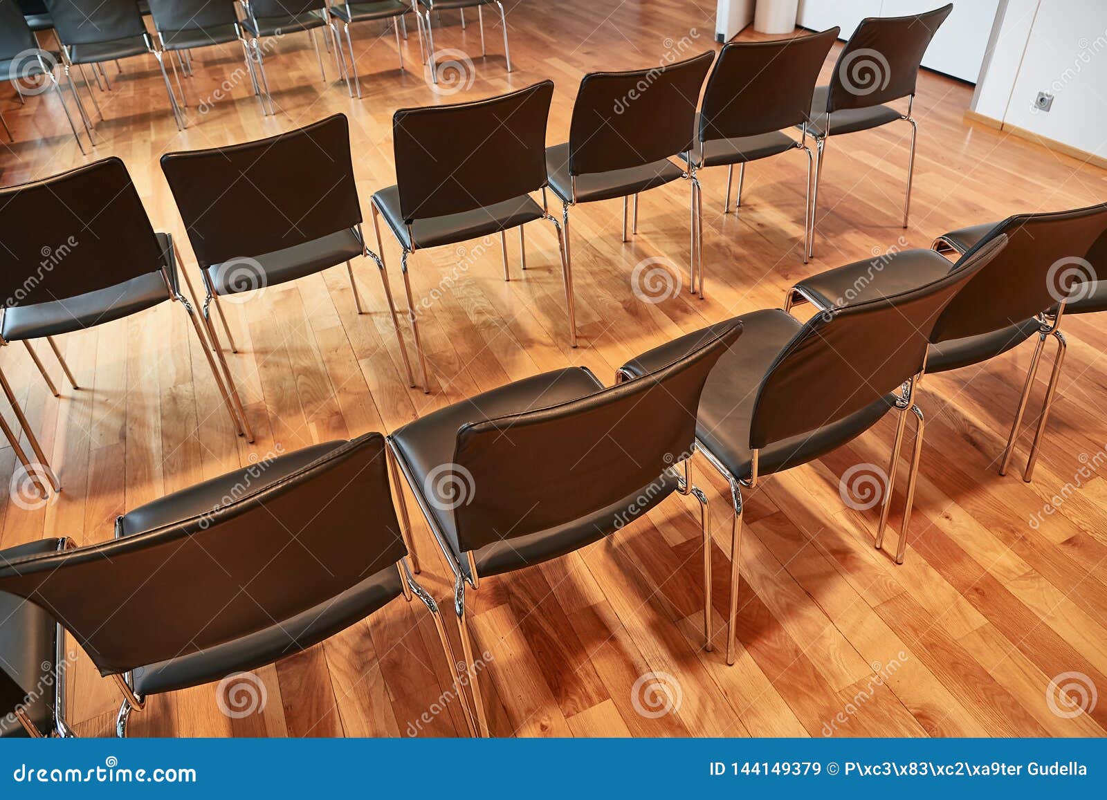 Rows of Chairs stock image. Image of class, lecture - 144149379
