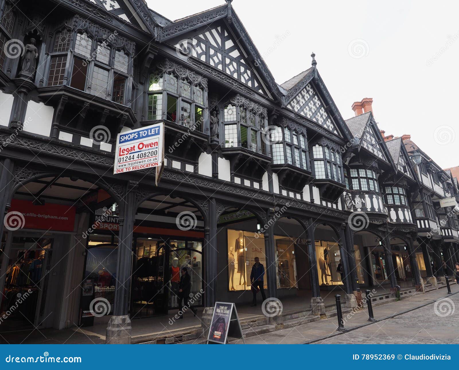 Rows in Chester editorial stock image. Image of city - 78952369