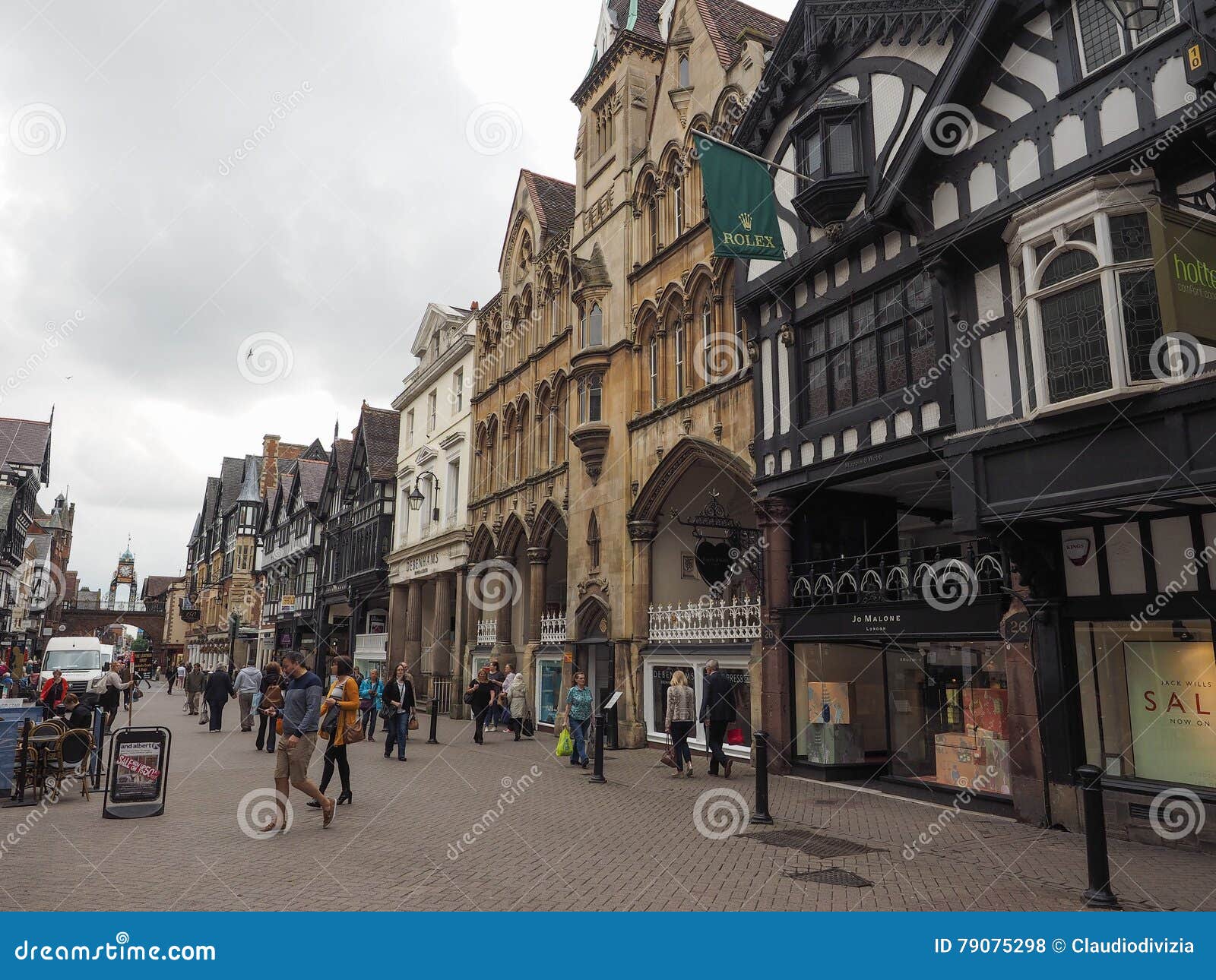 Rows in Chester editorial stock photo. Image of landmark - 79075298