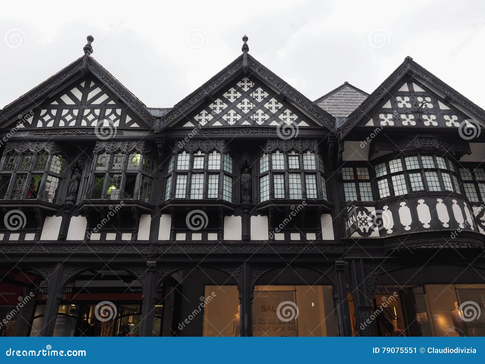 Rows in Chester editorial photo. Image of wooden, town - 79075551