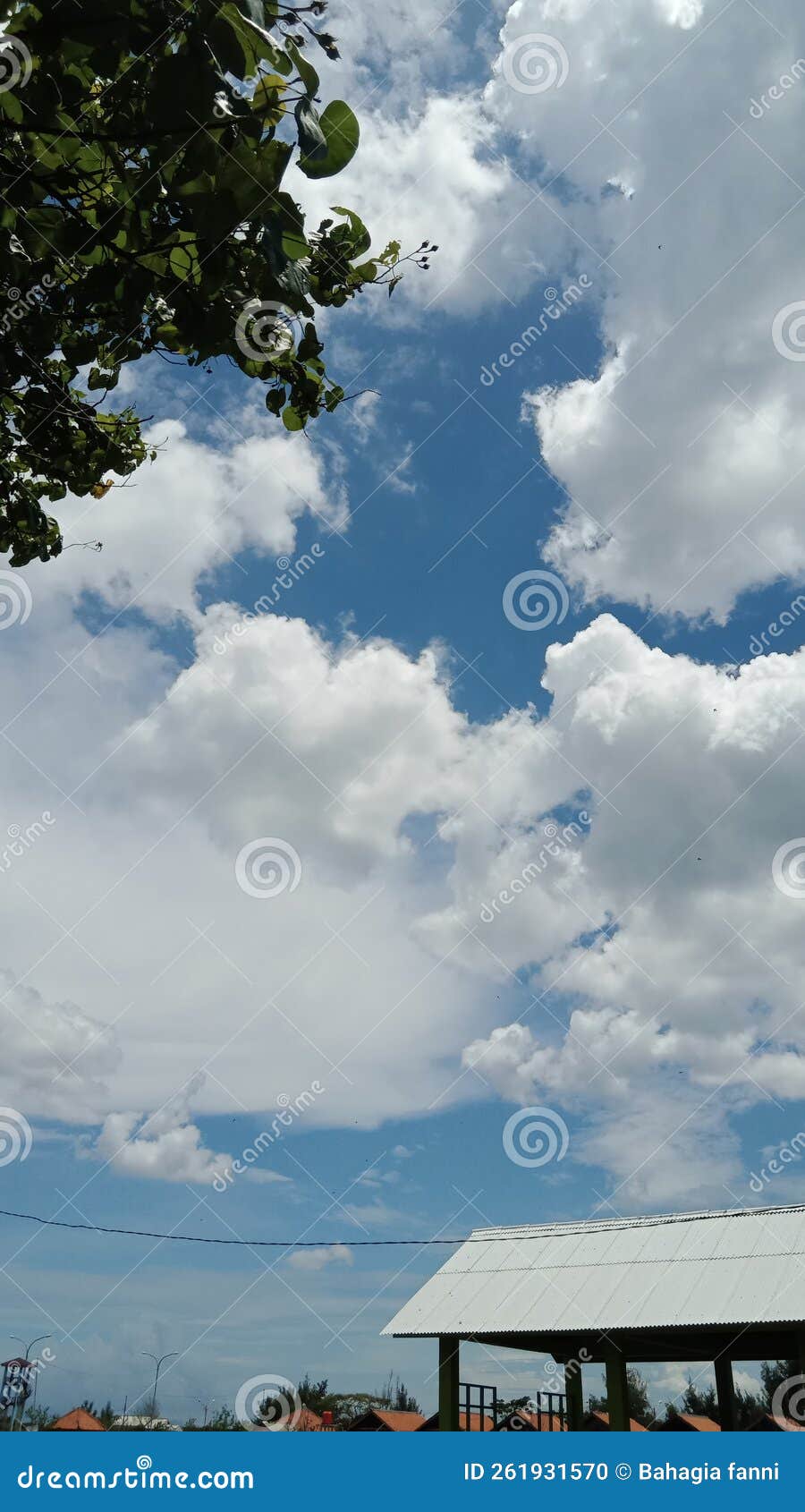 Rows of Clouds during the Day Near the Tegal Alam Indah Beach Stock ...