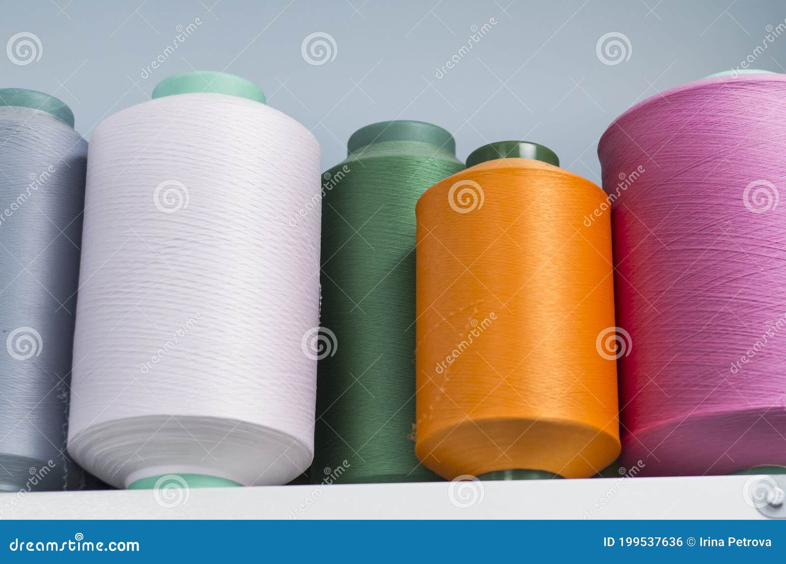 Rows of Coils with Threads of Different Colors in the Knitting Industry ...