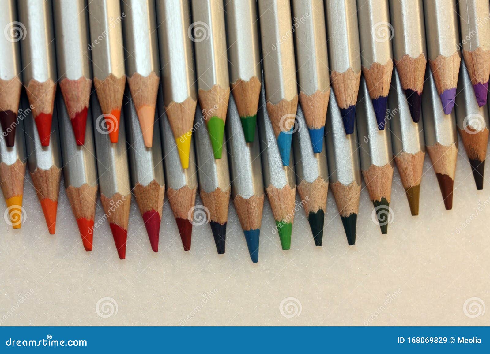 Rows of Colored Pencils, Background Stock Image - Image of background ...