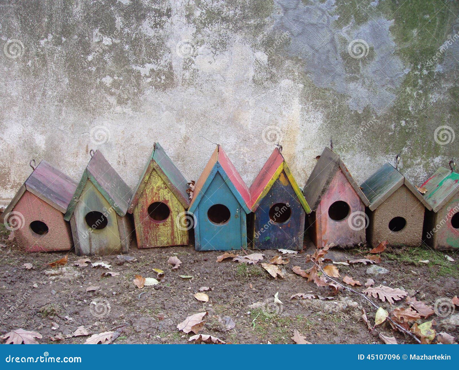 Rows of Colorful Bird Nests Stock Photo - Image of colour, color: 45107096