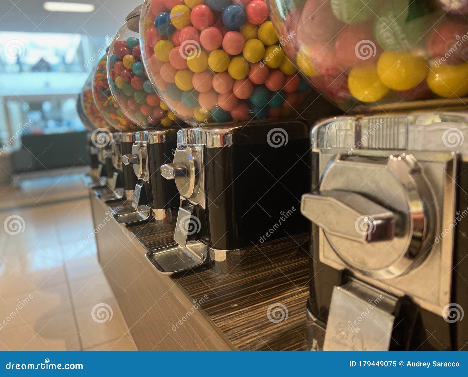 Color candy machines stock image. Image of bank, chew - 179449075