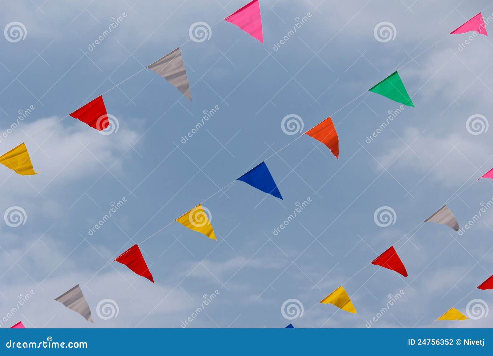 Rows of colorful pennants stock photo. Image of decoration - 24756352