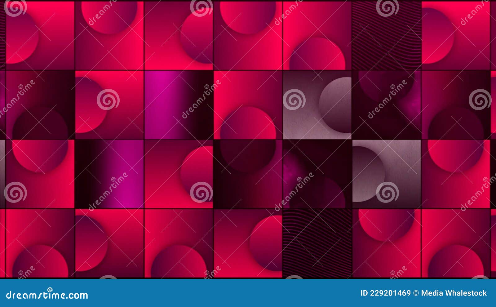 Rows of Colorful Squares with Moving Objects Inside Each of Them ...