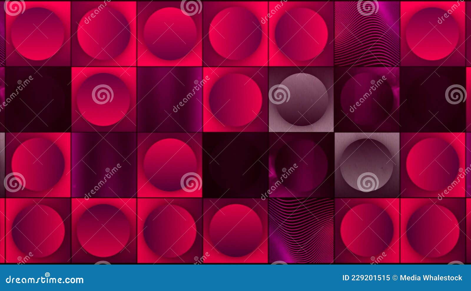 Rows of Colorful Squares with Moving Objects Inside Each of Them ...