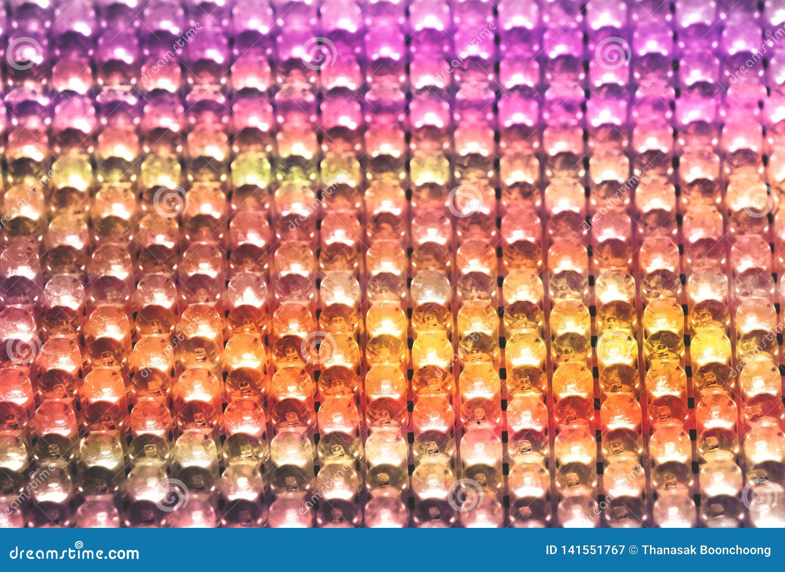 Rows of Colourful LED Light Bulbs Stock Image - Image of glowing ...