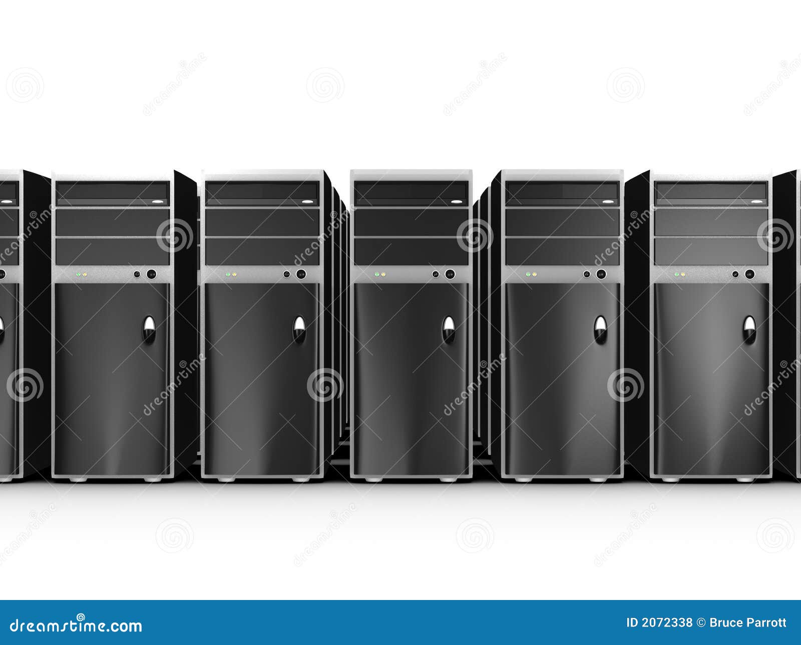 Rows of computers stock illustration. Illustration of digital - 2072338