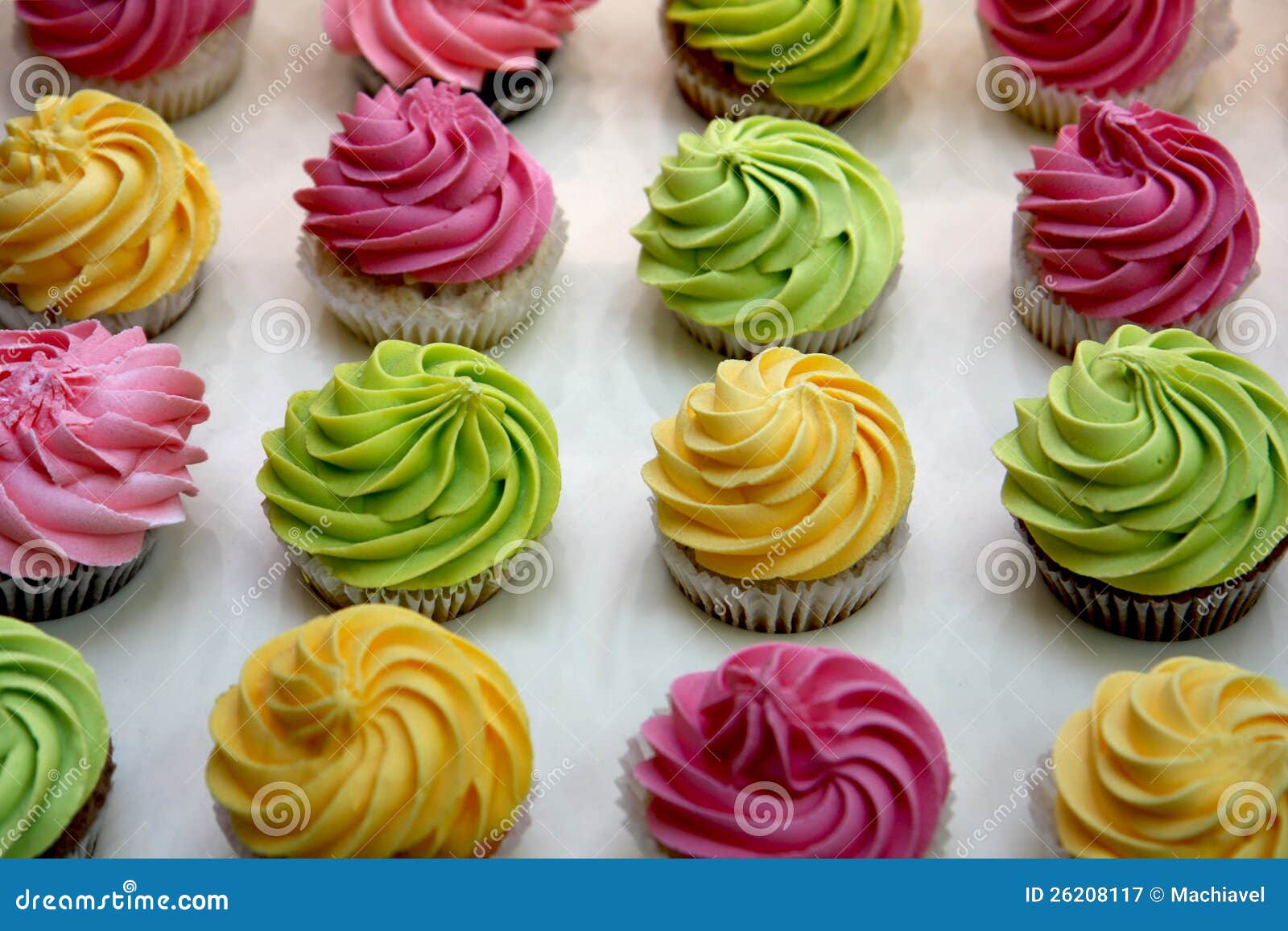 Pink And Green Cupcakes