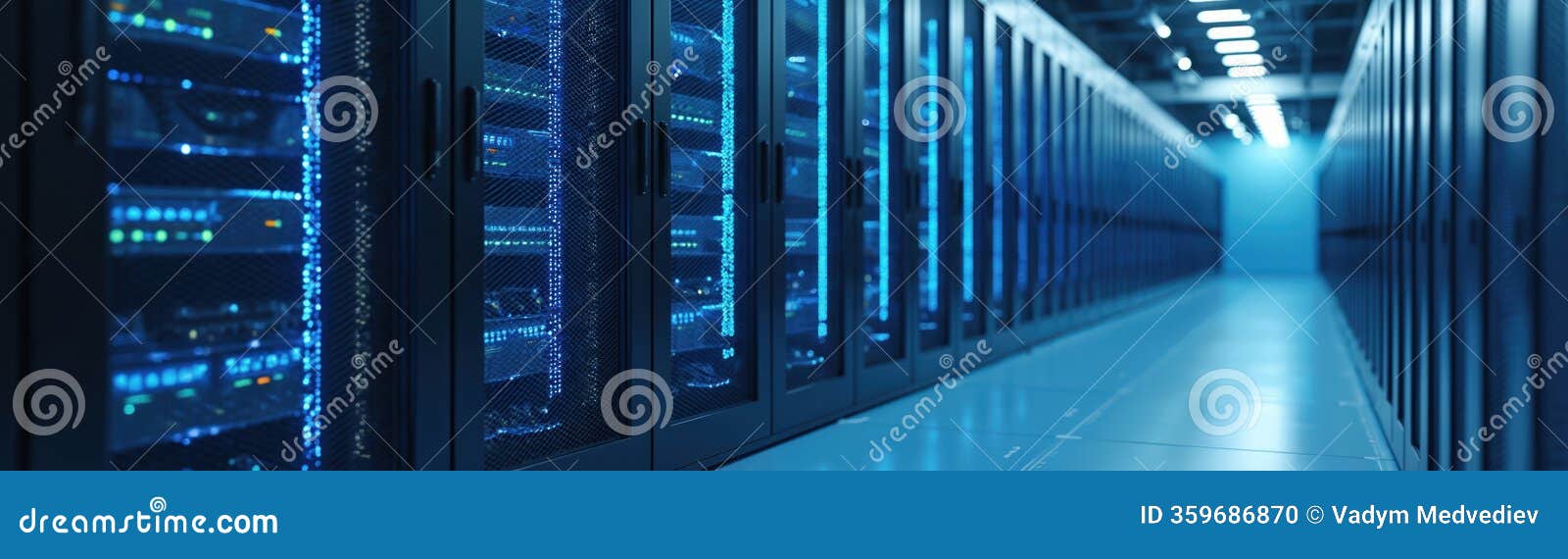 Interior Data Center Light Royalty-Free Cartoon | CartoonDealer.com ...