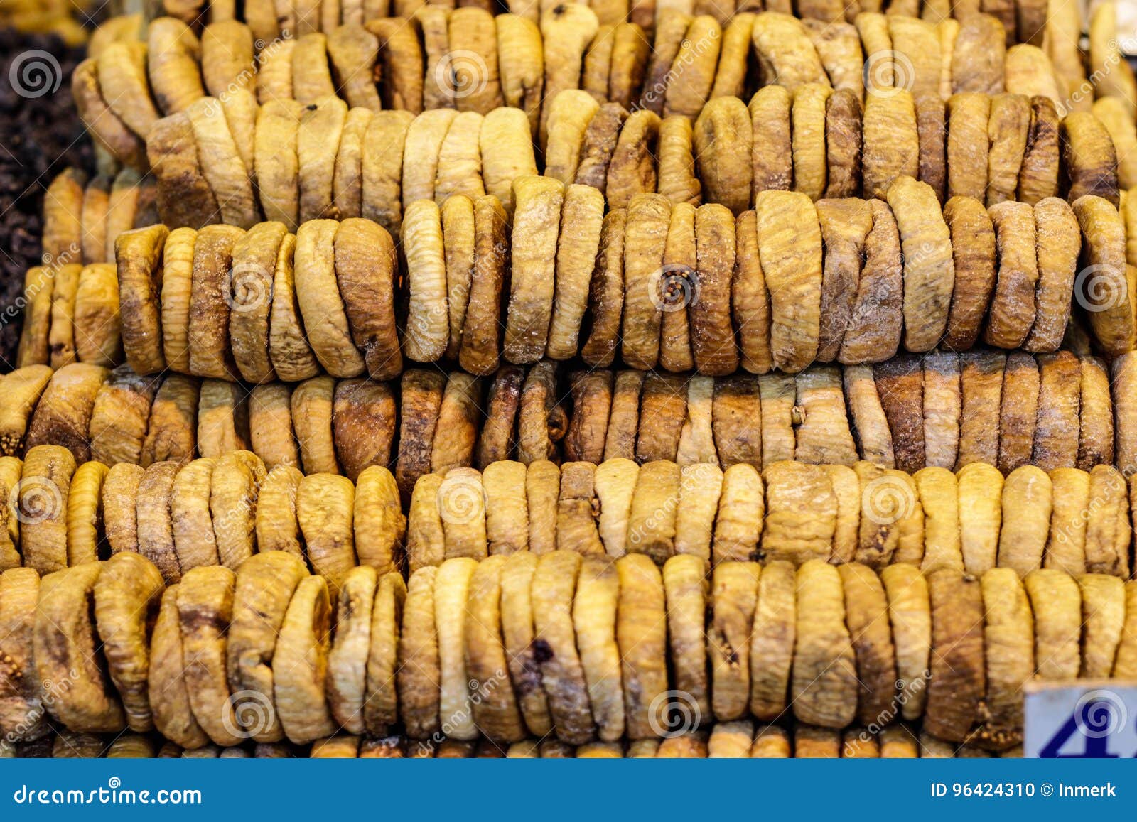 Rows of Dried Figs on the Market Close Up Stock Photo - Image of color ...