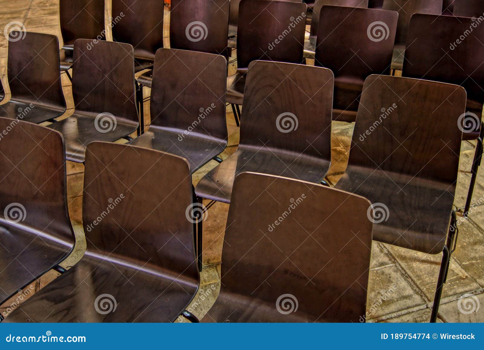 Rows of Empty Chairs in a Conference Room Stock Photo - Image of ...