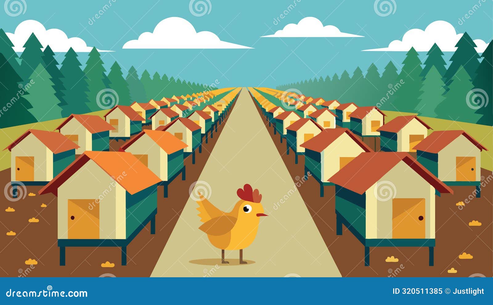 The Rows of Empty Chicken Coops Represent a Shift Away from Traditional ...