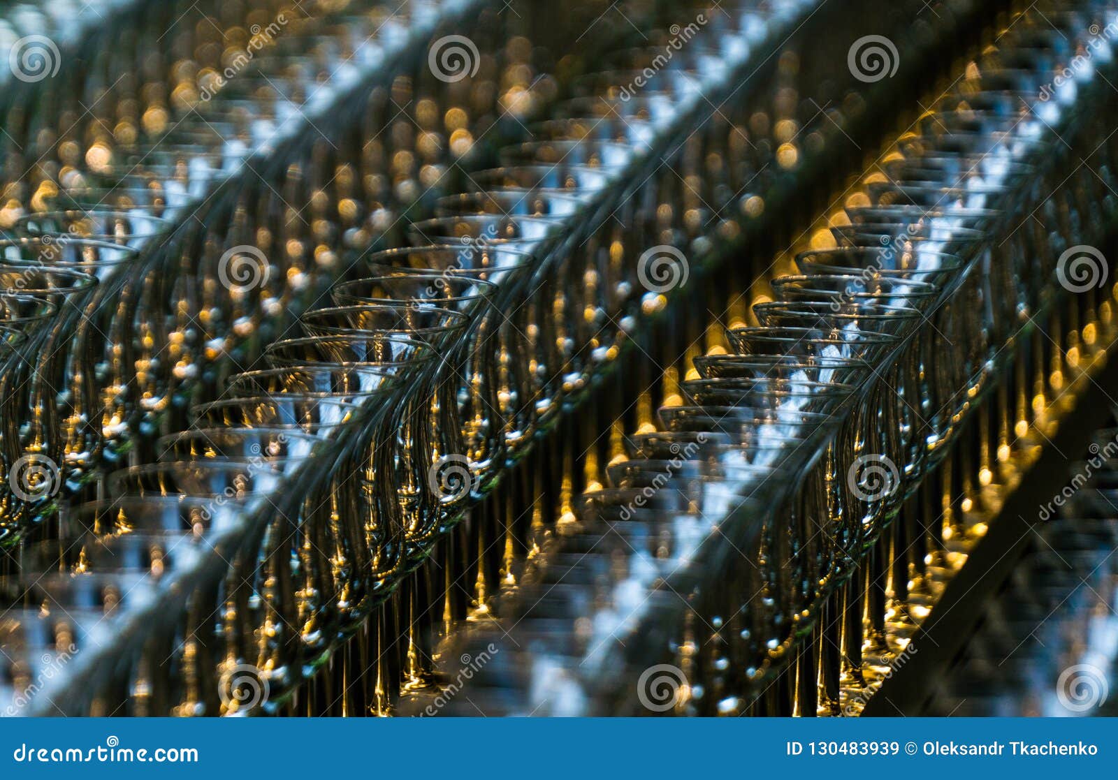 Rows of Empty Glasses for Alcohol Shots, Glass Pattern. Stock Image ...