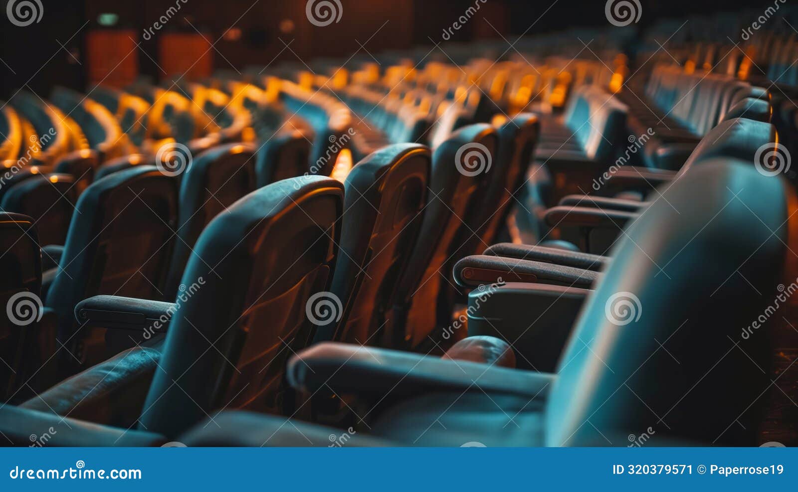 Rows of Empty Seats and Seats in an Auditorium Stock Image - Image of ...
