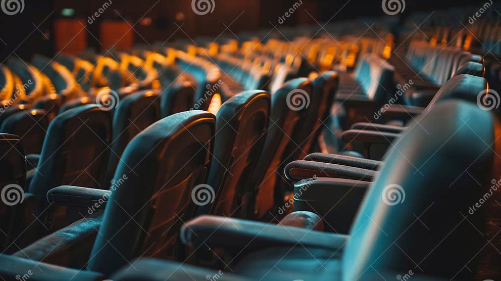 Rows of Empty Seats and Seats in an Auditorium Stock Image - Image of ...
