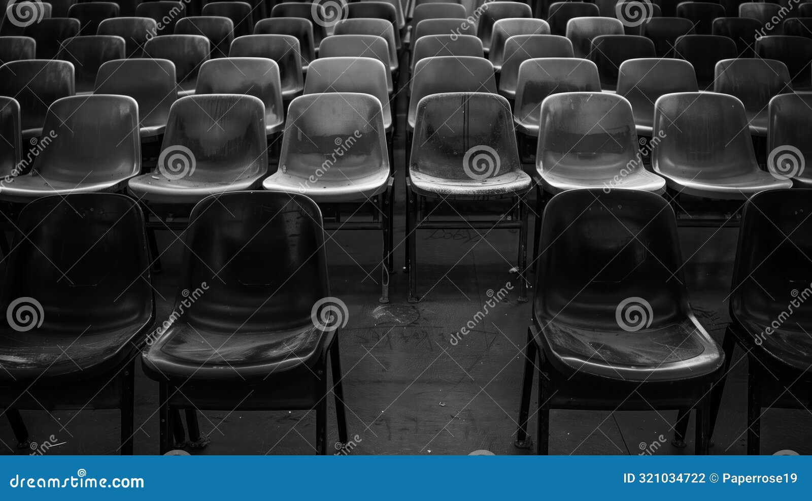 Rows of Empty Seats and Seats in an Auditorium Stock Photo - Image of ...