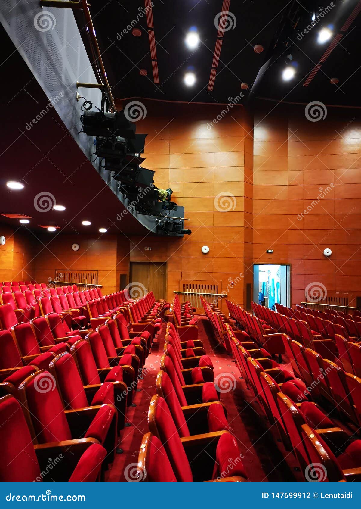 Rows of Empty Seats in a Theater Stock Photo - Image of chairs ...