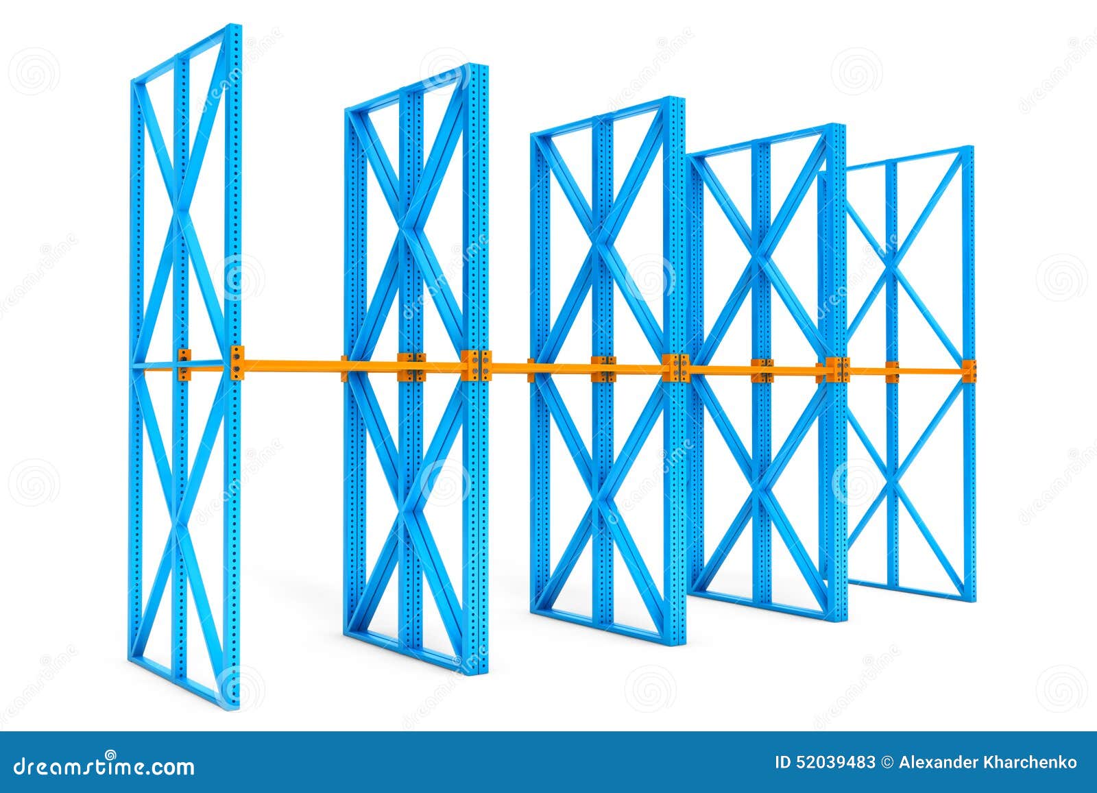 Rows of Empty Shelves for Boxes Stock Illustration - Illustration of ...