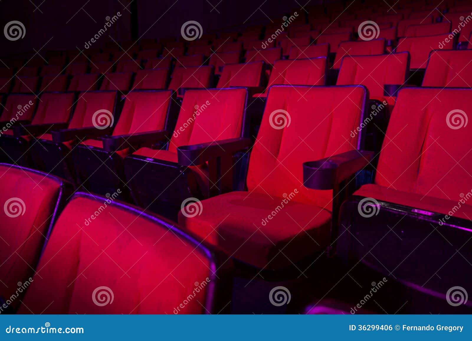 Rows of Empty Theater Seats Stock Photo - Image of light, opera: 36299406