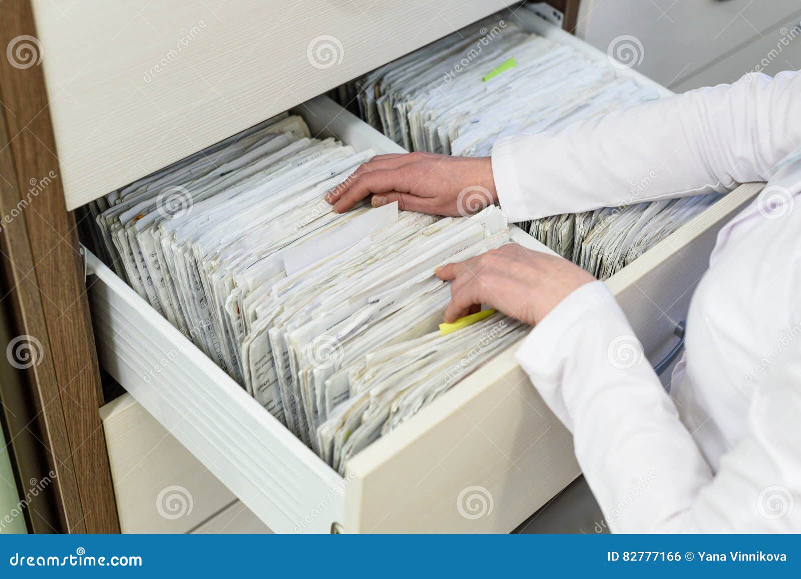 Rows of Files in a Medical Office Stock Photo - Image of organization ...