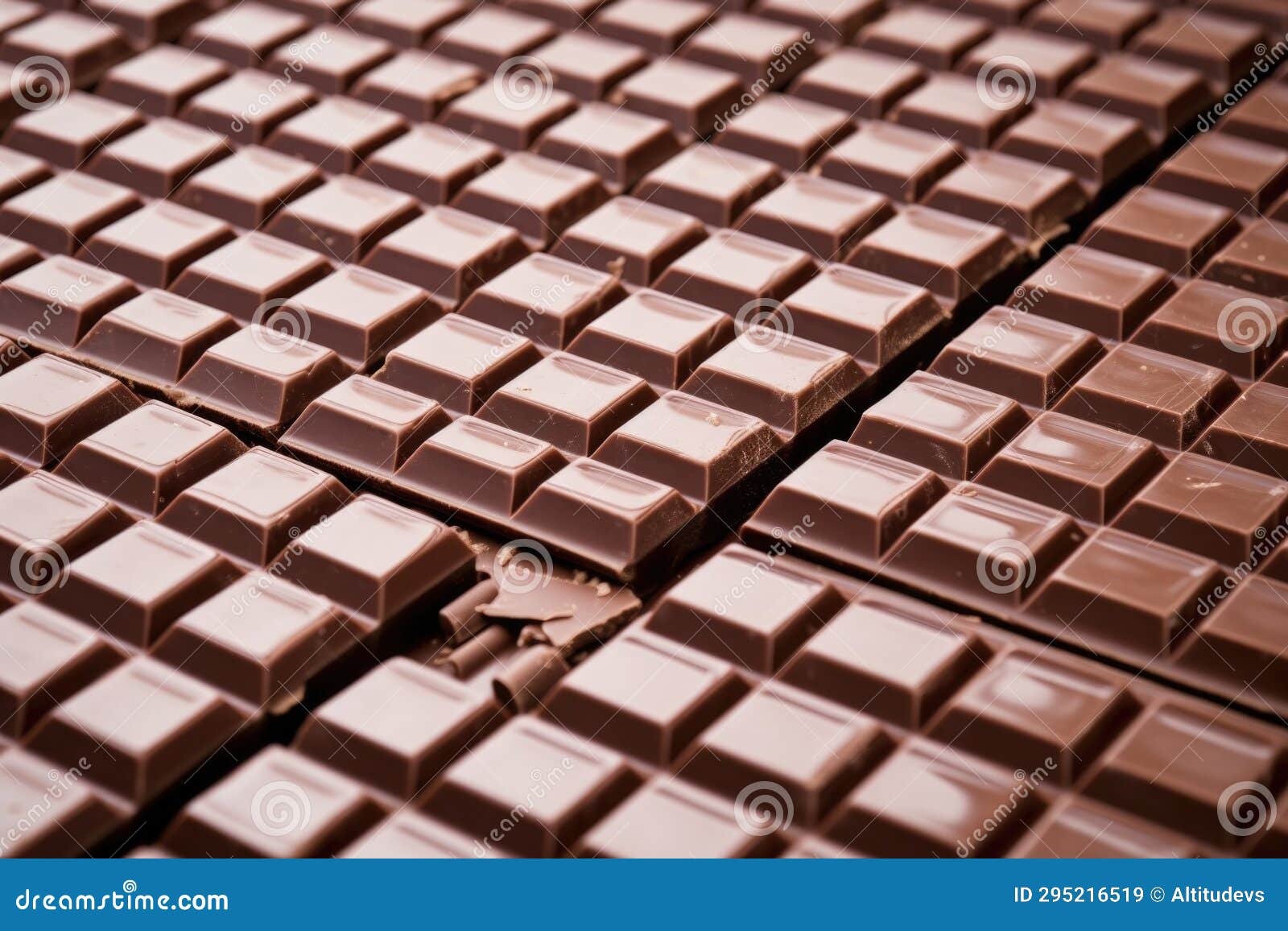 Rows of Finished Chocolate Bars Perfectly Aligned Stock Image - Image ...