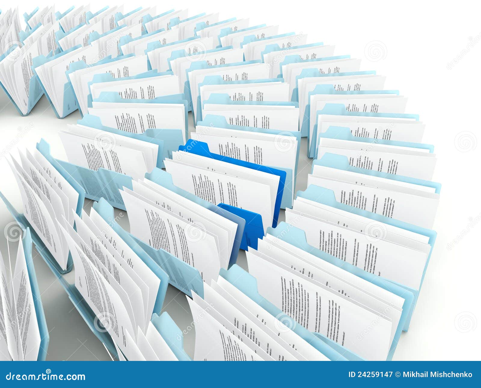 Rows Of Folders With Documents Are On The Shelves. Royalty-Free Stock ...