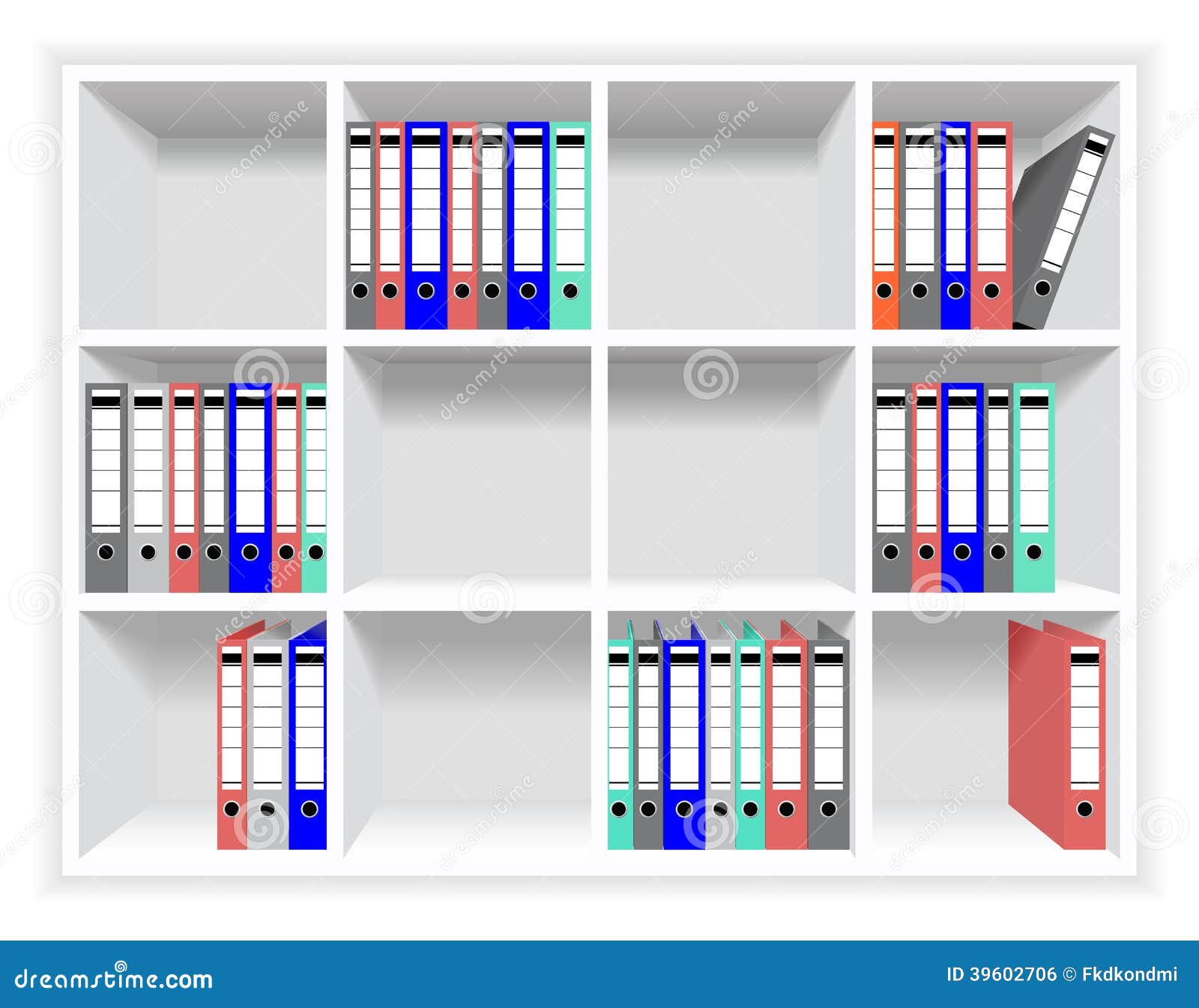 Rows Of Folders With Documents Are On The Shelves. Royalty-Free Stock ...