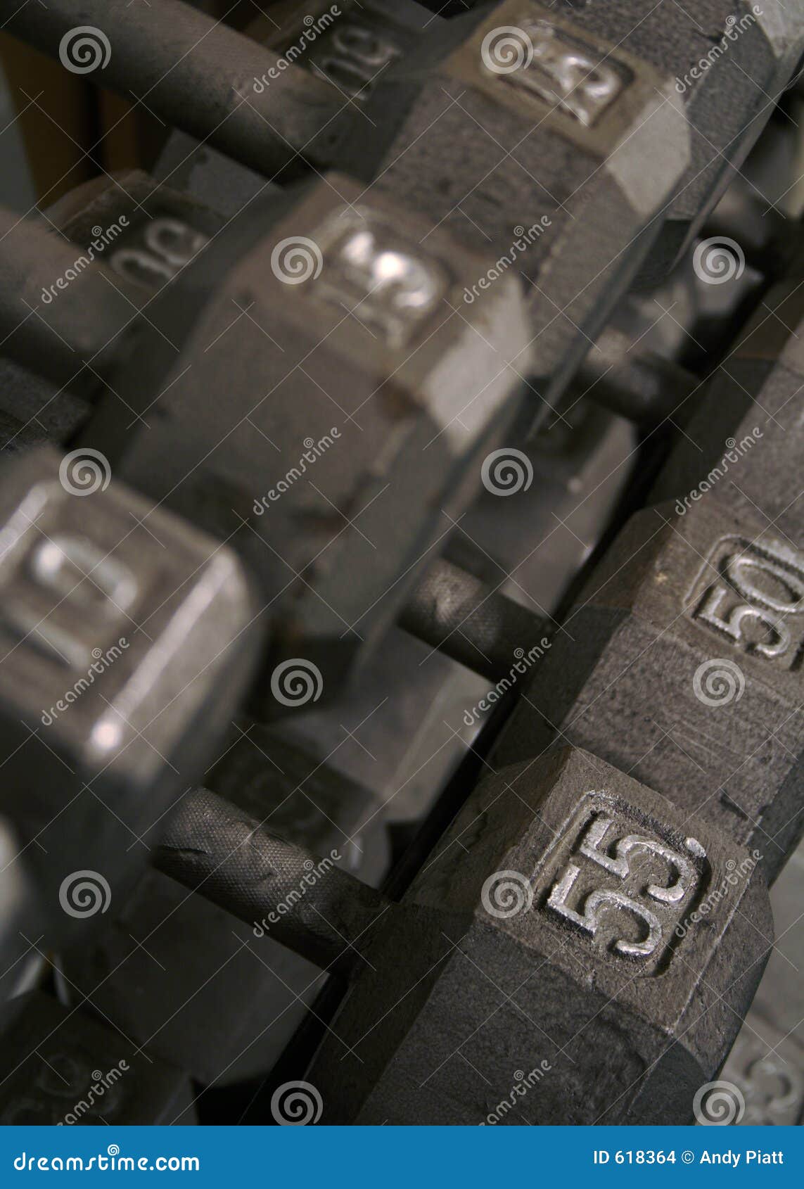 Rows of Freeweight Dumbells Stock Photo - Image of heavy, dumb: 618364