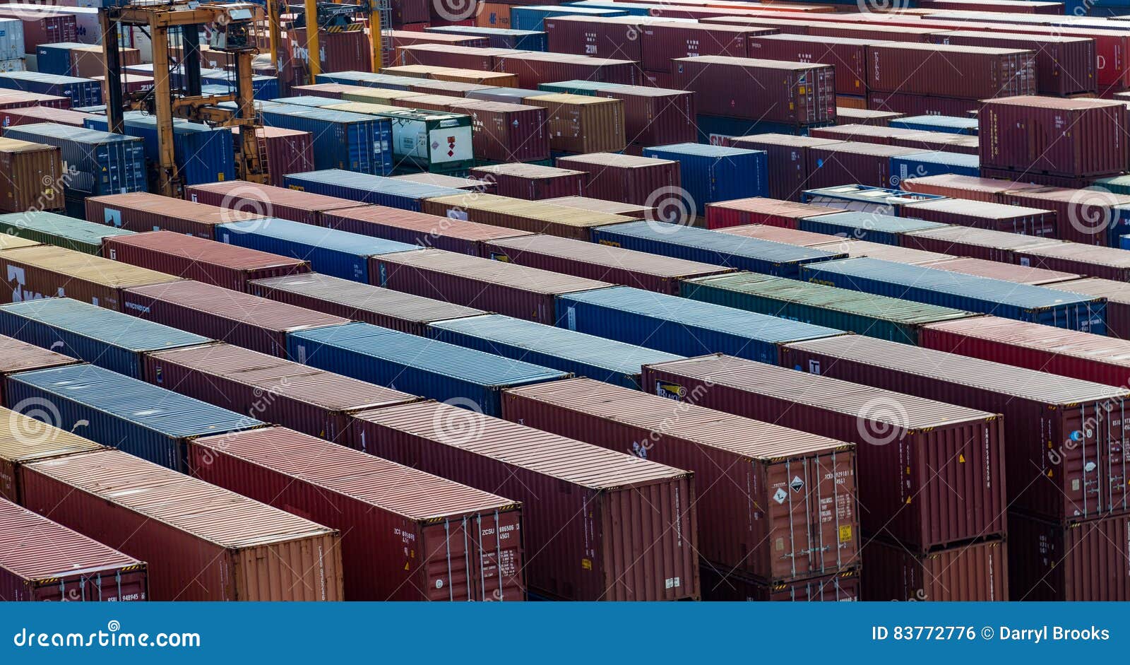 Rows of Freight Containers editorial photo. Image of business - 83772776