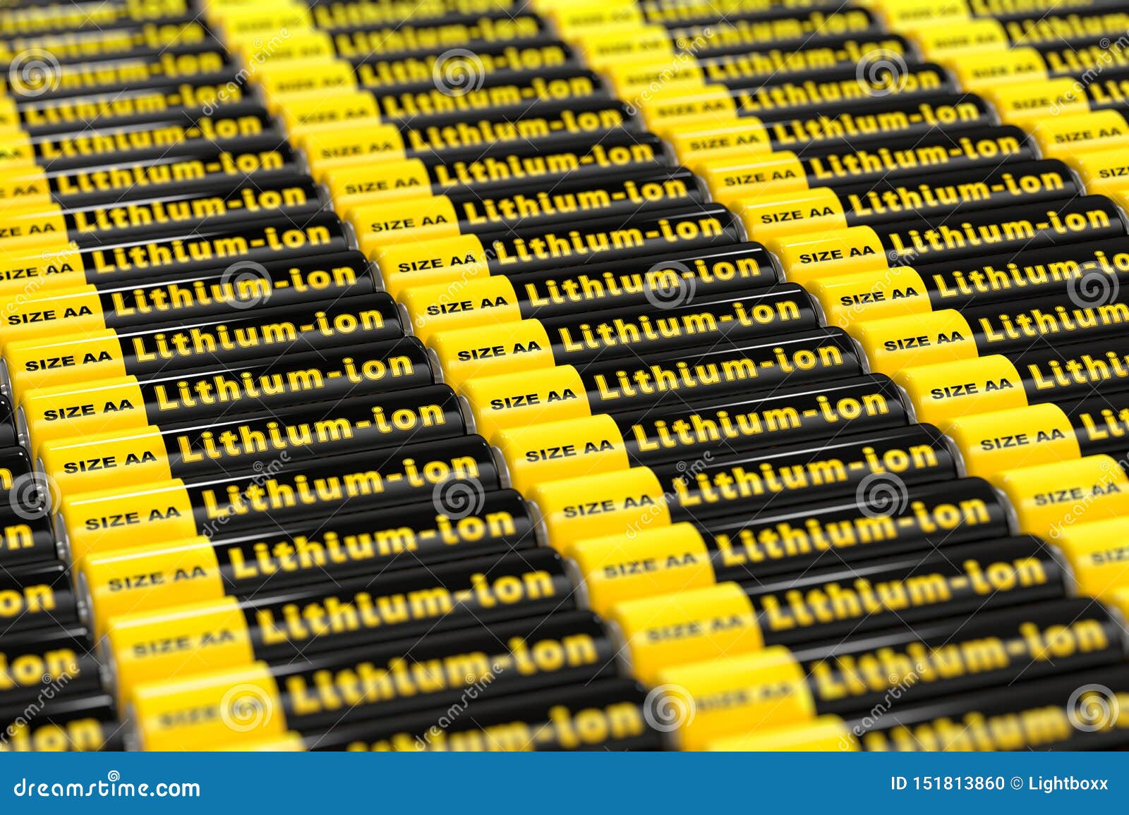 Rows of Generic AA Batteries with the Label `Lithium Ion`e` Stock ... Rows of Generic AA Batteries with the Label `Lithium Ion`e` Stock ...