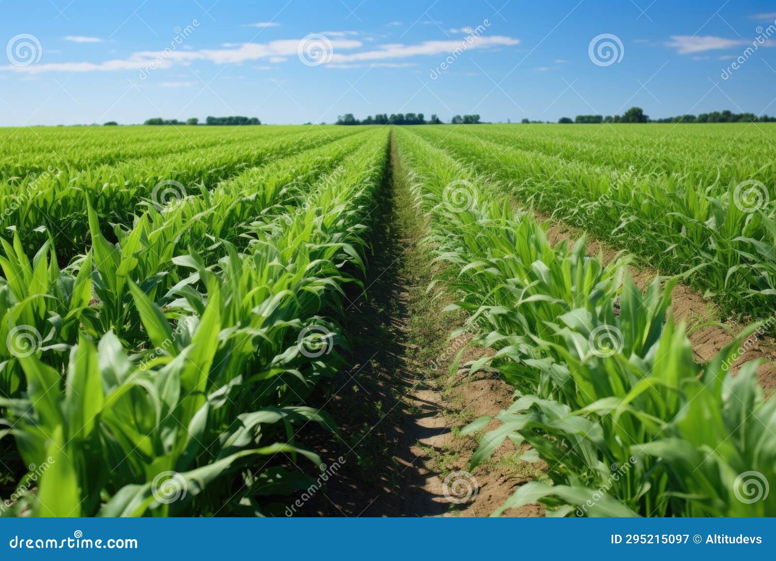 Rows of Genetically Modified Crops in a Test Field Stock Illustration ...