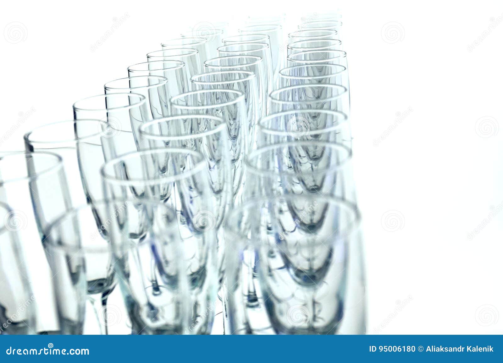 Rows of Glasses on the Table Stock Photo - Image of crystal, glassware ...