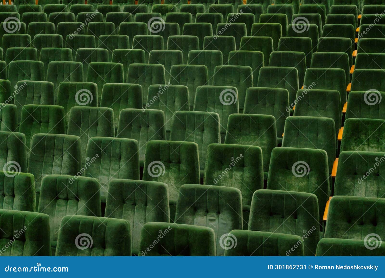 Rows of Green Seats in Empty Assembly Hall for Performance Stock Image ...