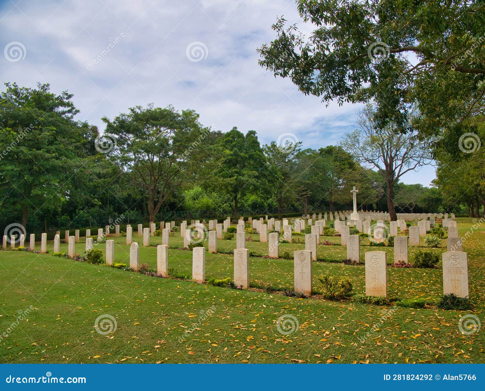 Rows Of Headstones In A Cemetery Royalty-Free Stock Photography ...