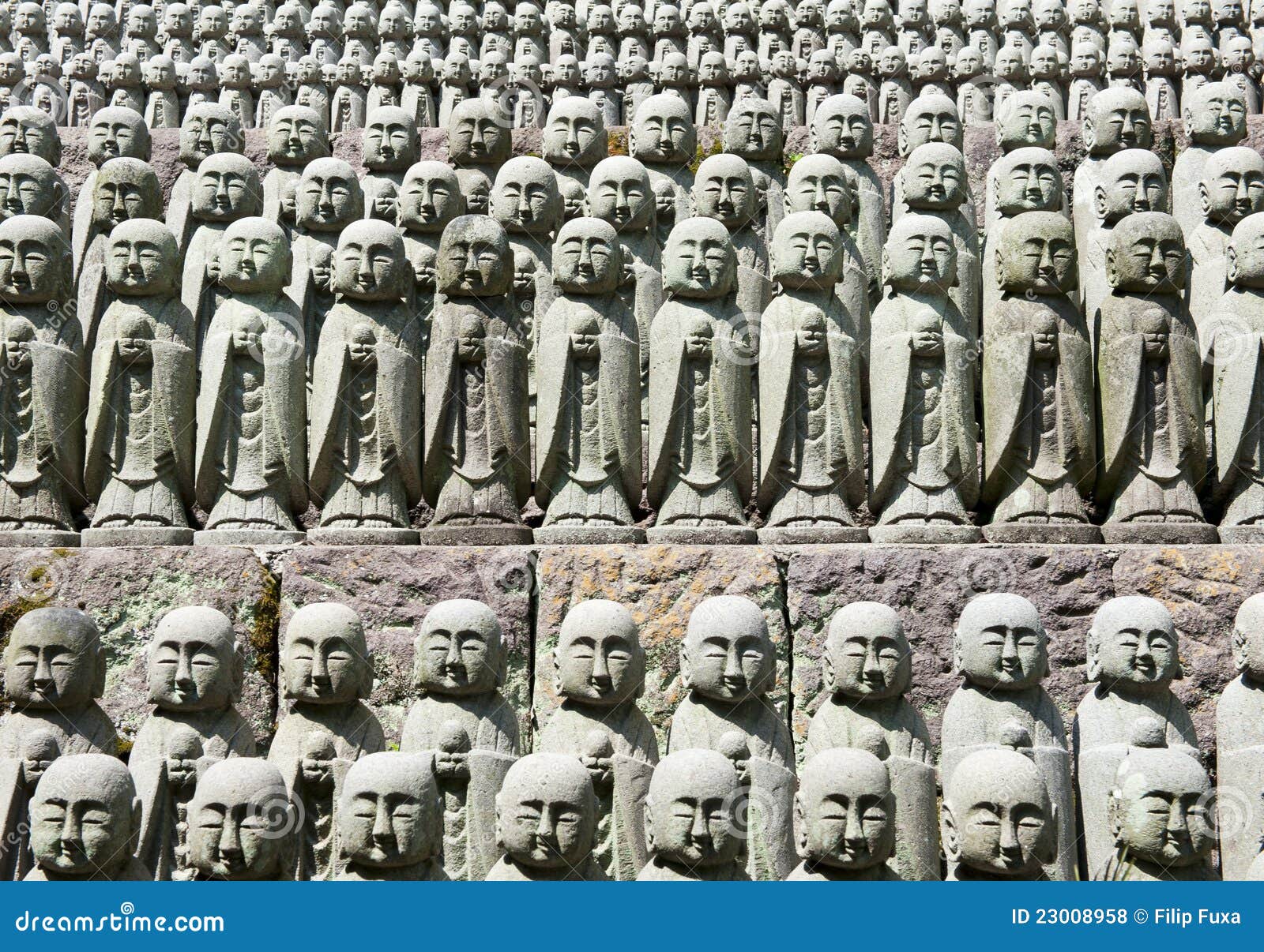 Rows of jizo statues stock photo. Image of worship, religion - 23008958