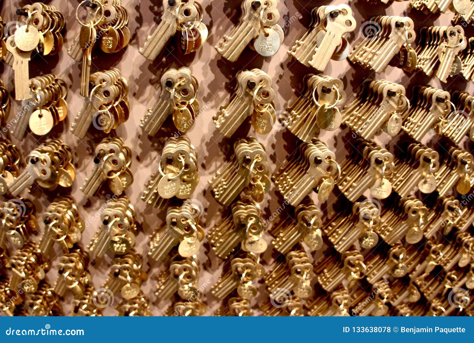 Rows of Keys on a Wall for Sale Stock Photo - Image of macro, closeup ...